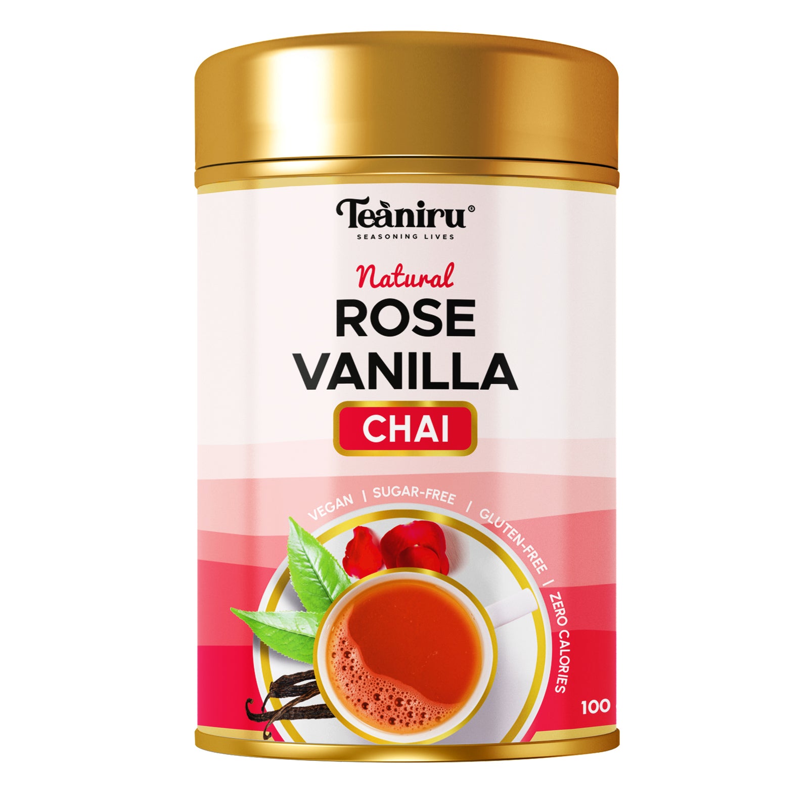 Rose Vanilla Chai Tea - Kashmiri Rose Petals with a touch of Vanilla